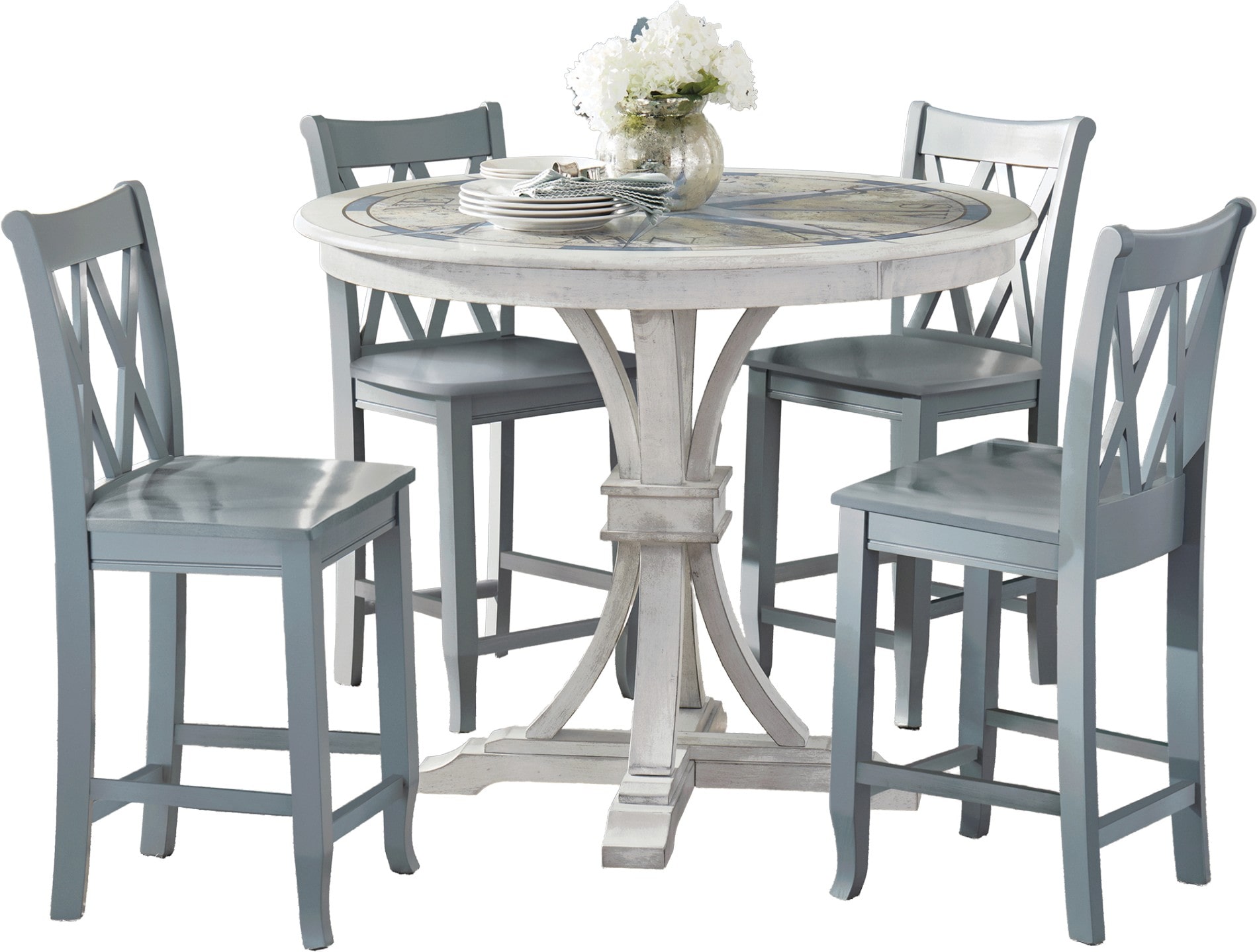 Coastal Classic 5 Piece Counter Table Set | Cardis