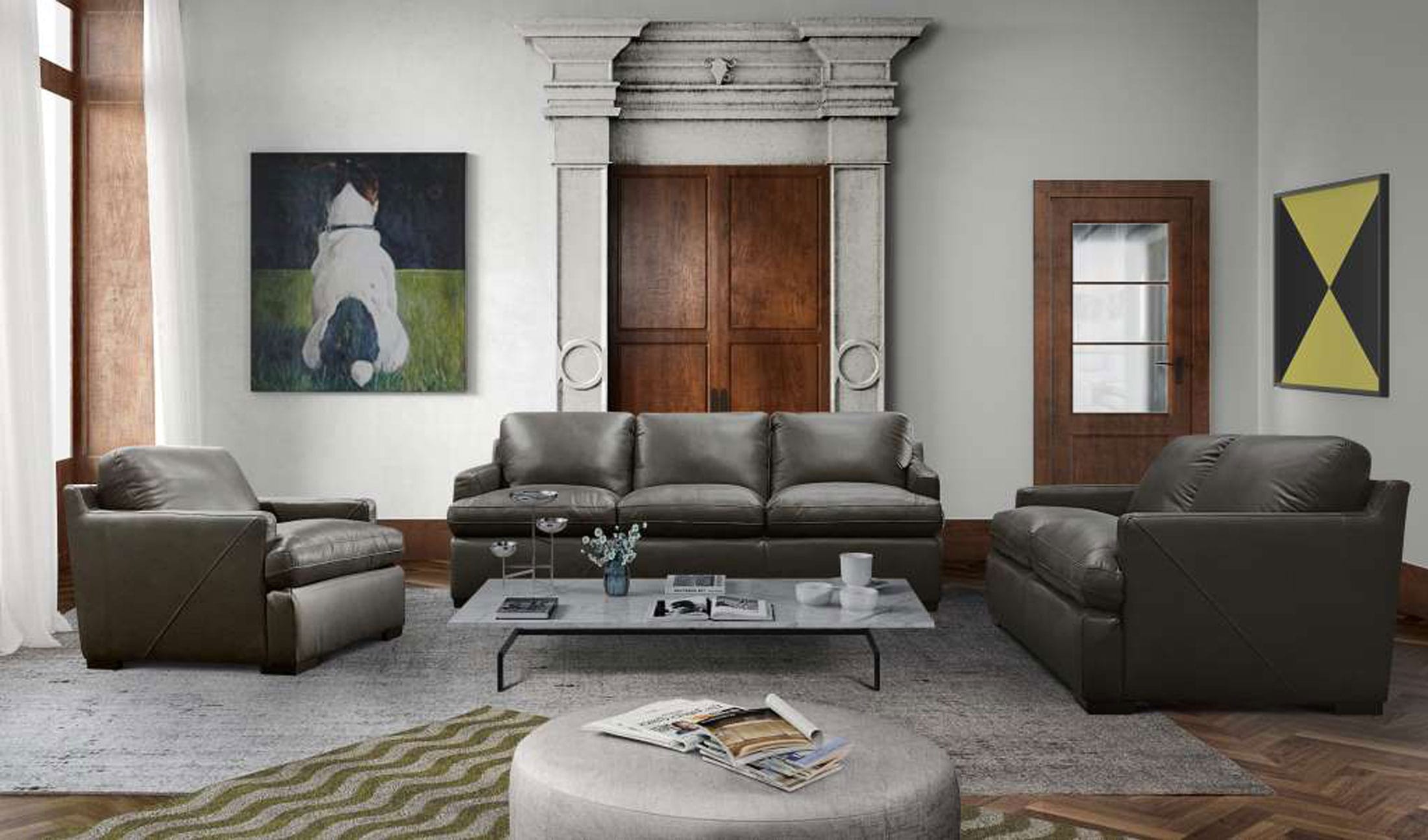 Cardis Leather Sofas | Baci Living Room