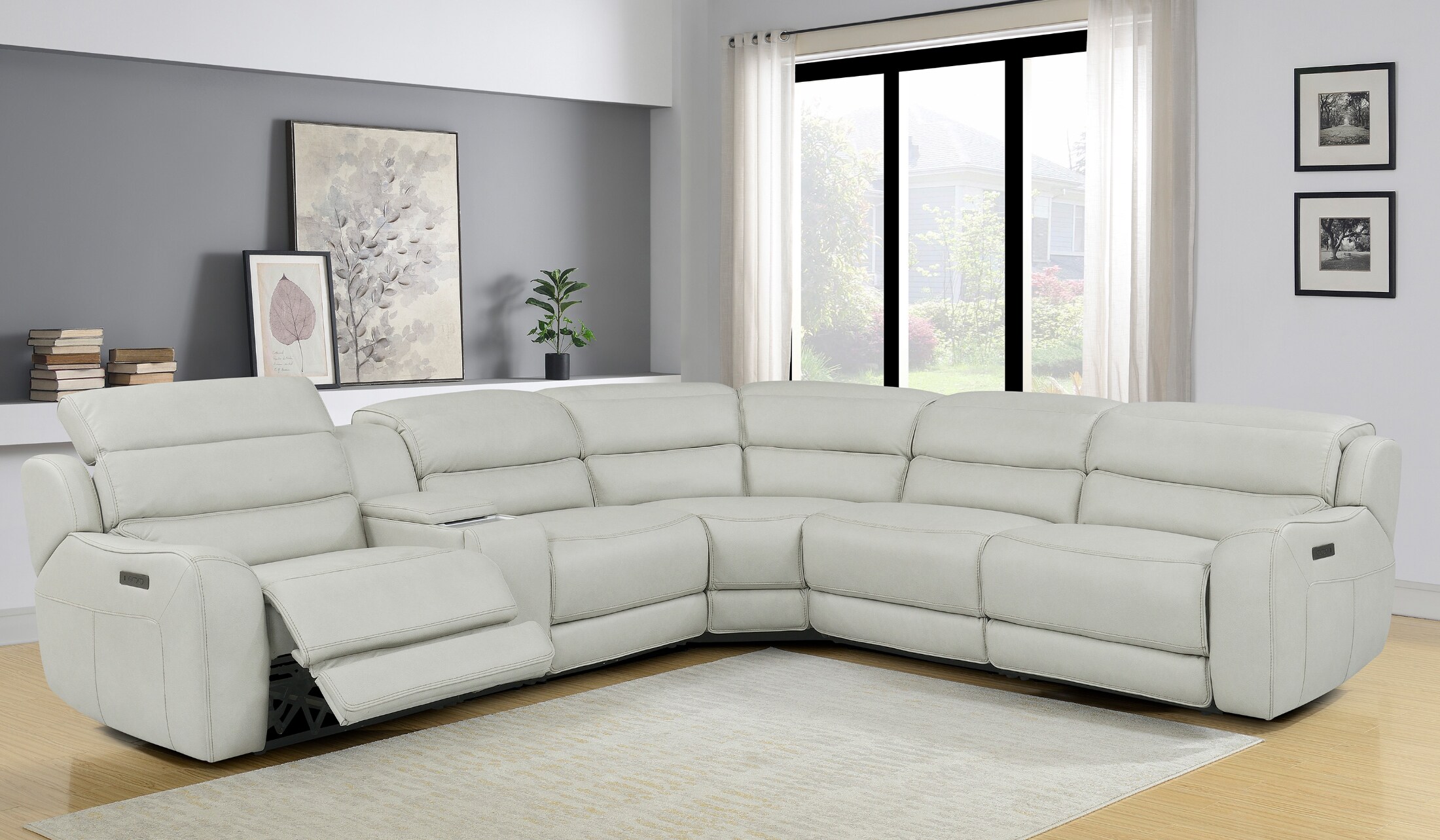 Gearhart 6 piece leather sectional store