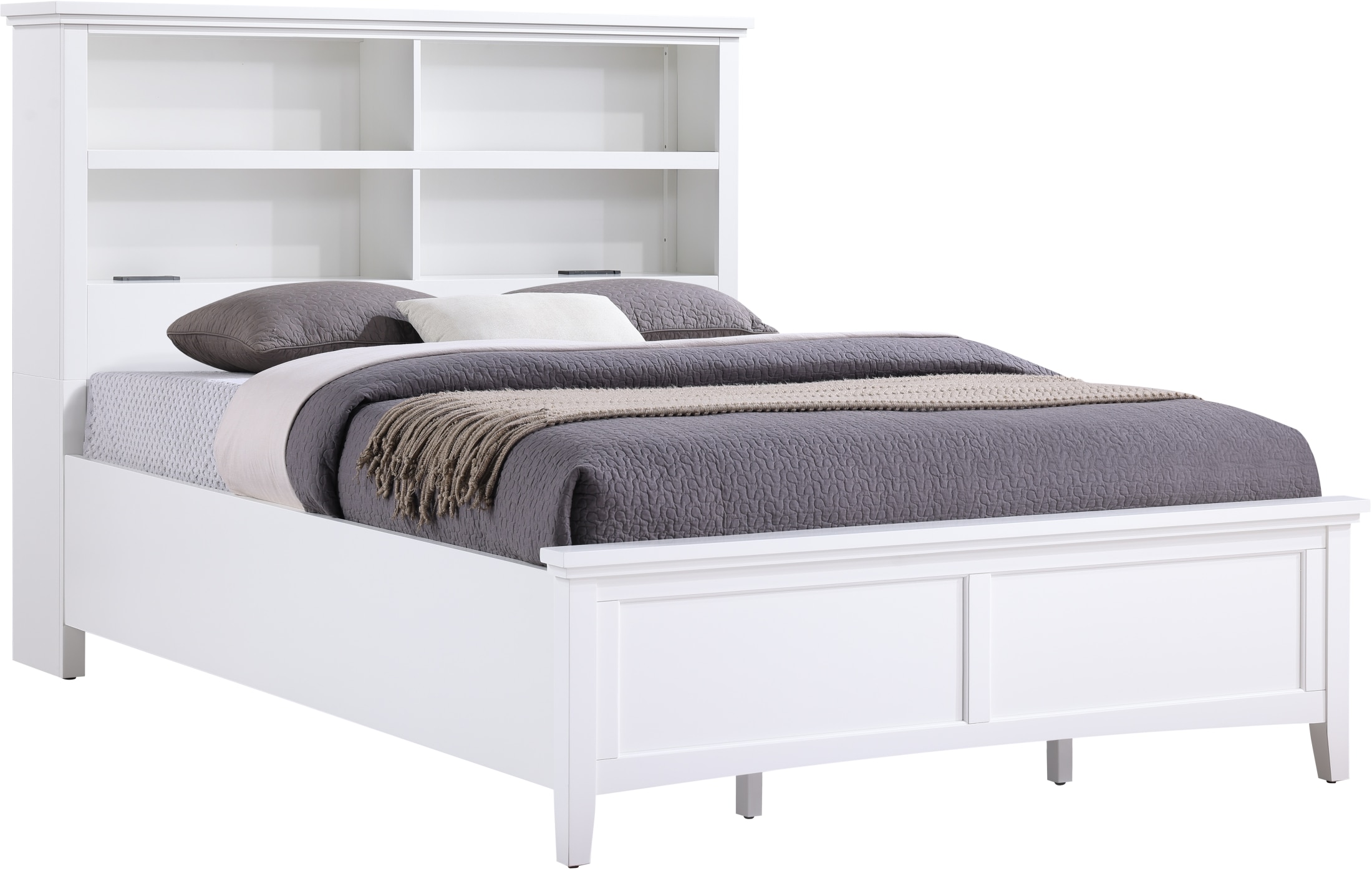 Spencer queen white bed store